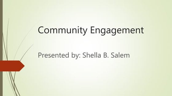 Community engagement | PPTX
