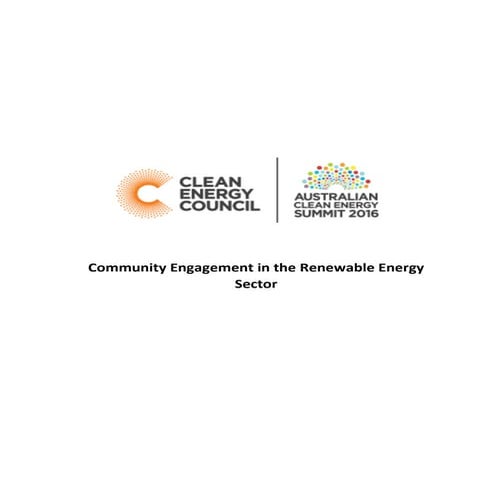 Community Engagement in the Renewable Energy Sector | PDF