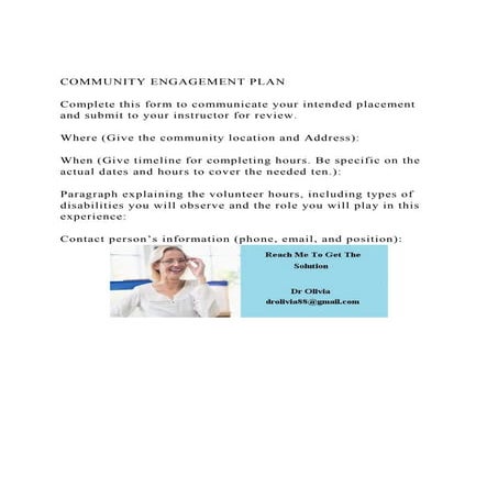 COMMUNITY ENGAGEMENT PLAN Complete this form to communicate .docx