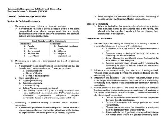 Community in different perspectives | PPTX | Science