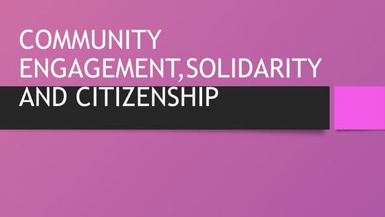 Presentation On Community Engagement Pptx