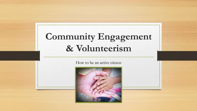 What is volunteerism | PPTX