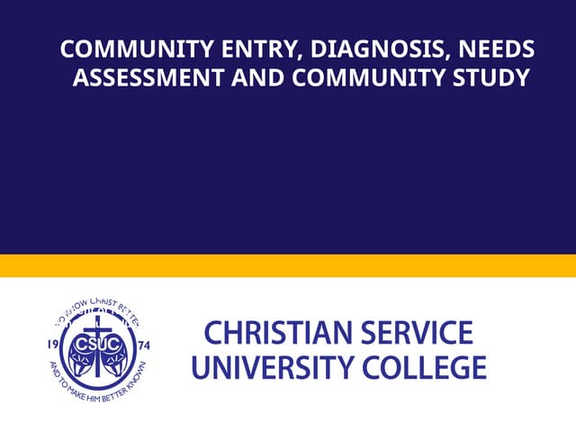 Phases of community organisation | PPTX