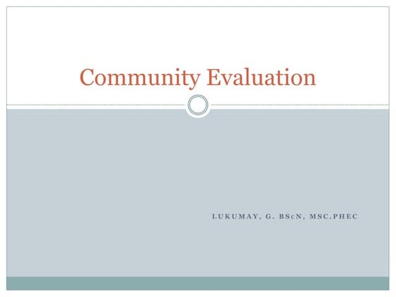 Community implementation and evaluation Health Promotion Program.docx ...