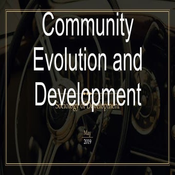 Community evolution and development | PPTX