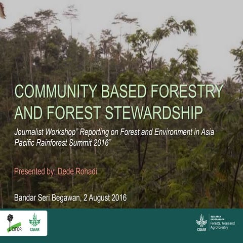 Community forestry and forest stewardship | PPTX