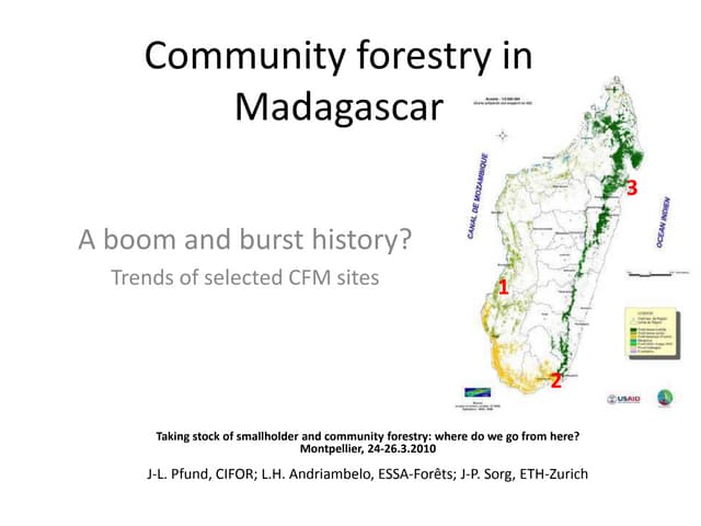 Community forestry in Madagascar: A boom and burst history? - CIFOR ...