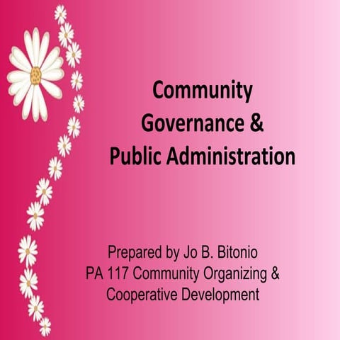 Community governance | PPT