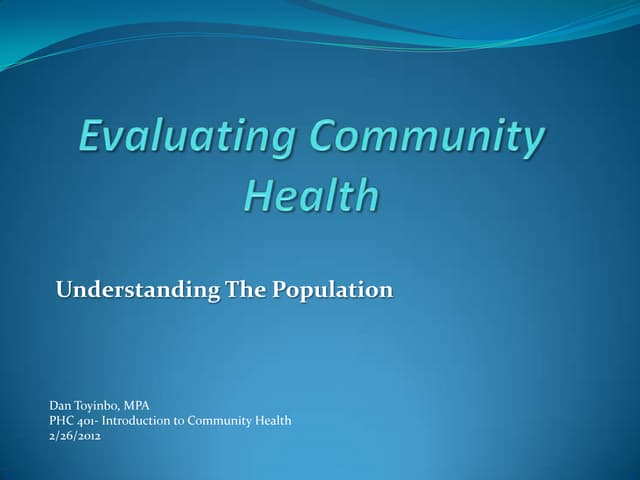 Identifying community health problem | PDF | Infectious Diseases ...