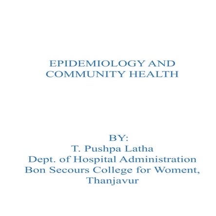 Community health | PPTX