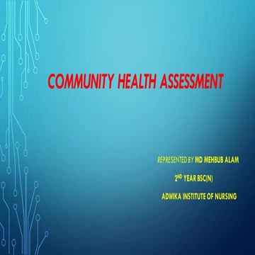 Community health assessment | PDF