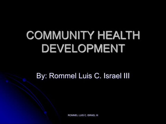 HEALTH INTERVENTION SCHEME FOR COMMUNITY HEALTH NURSING | PPT