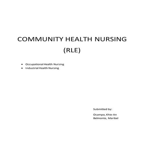 Community health nursing | PDF