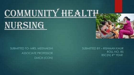 PRINCIPLES OF COMMUNITY HEALTH NURSING | PPTX