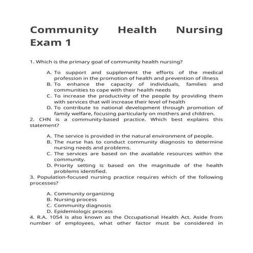 Community Health Nursing Exam for students 1.docx