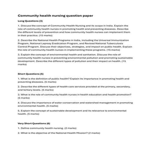 community health nursing question paper 2.pdf