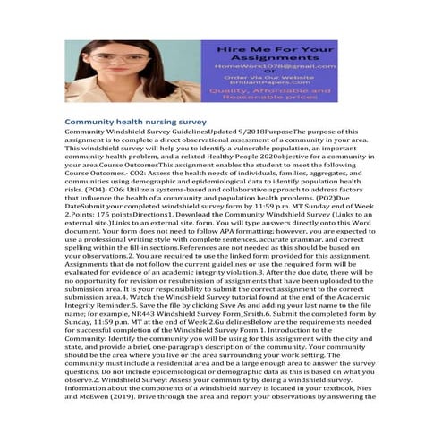 Community health nursing survey.docx