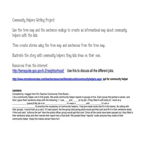 Community helpers1 | PDF | Freelance Writing | Content Production