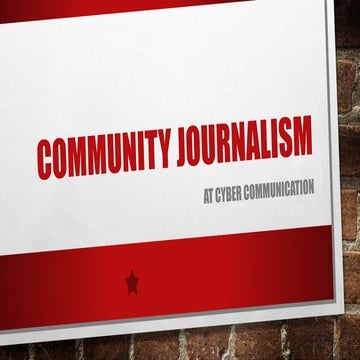 Community journalism | PPT