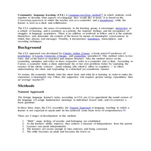 Community language learning | DOCX