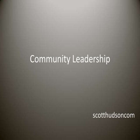 Community leadership | PPTX