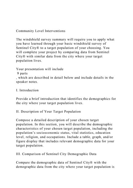 AssessmentInterview- USE BRONX, NY as the Community Select a co.docx