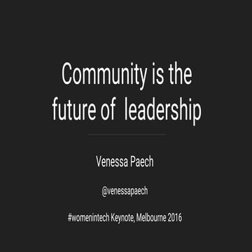 Community Management is the Future of Leadership | PPTX