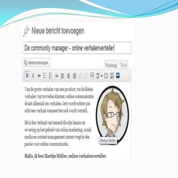 Martijn Muller, community manager | PDF