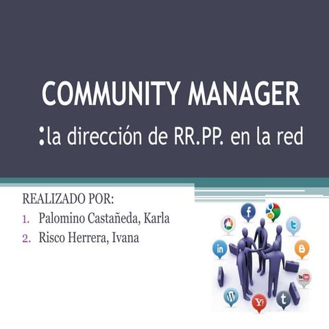 Community manager ppt | PPTX