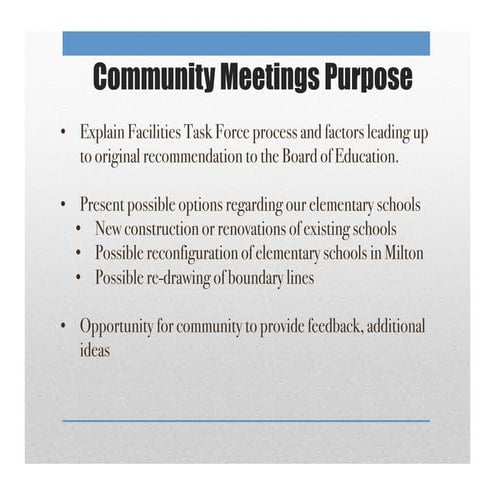 Community meetings presentation1 | PDF
