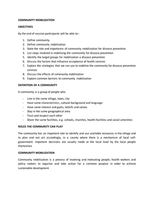 Functions of Communities | PPTX | Education