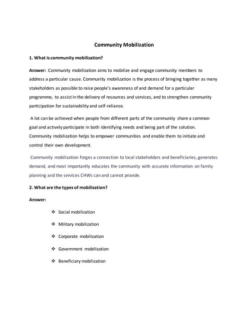 Community Engagement Part4 | PPT