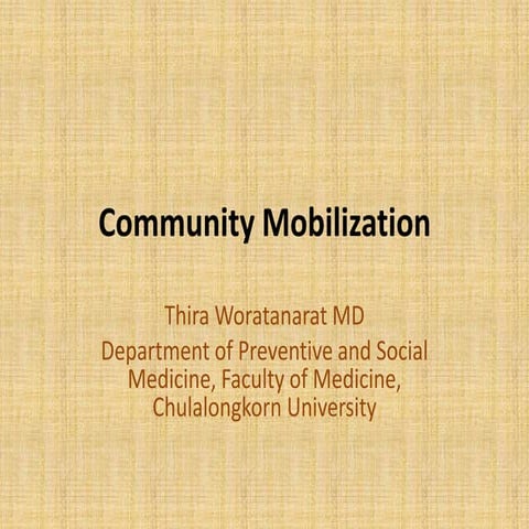 Community mobilization nov2013 | PPTX