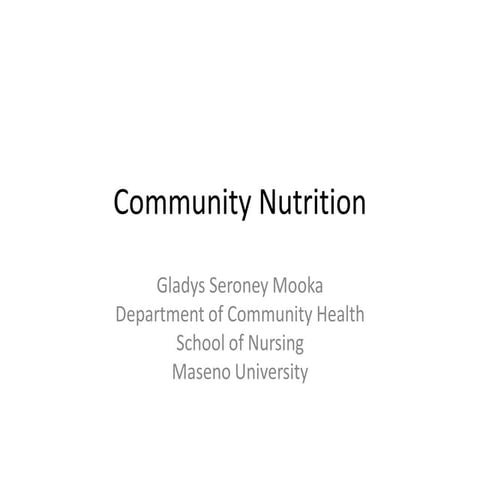 Community Nutrition.pdf community health nursing 2 | PDF