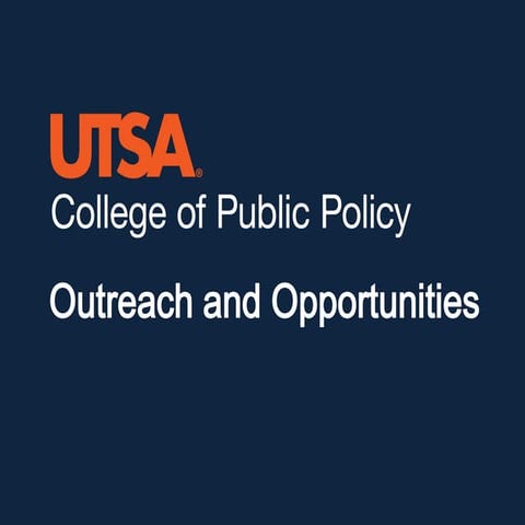 UTSA College of Public Policy Community Outreach 2016-2017 | PDF ...