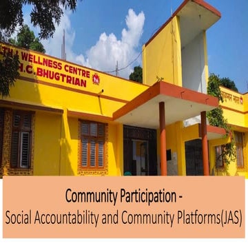 Community Participation - Social Accountability and Community Platforms ...