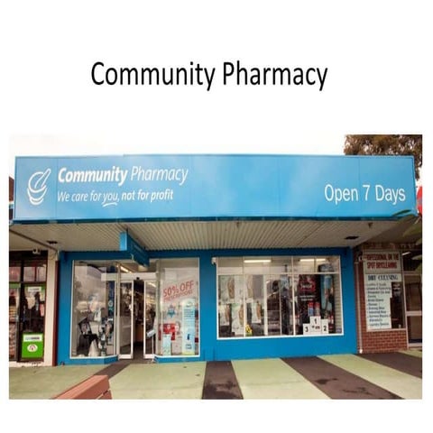 Community pharmacy-Definition ,scope and Roles and responsibilities of ...