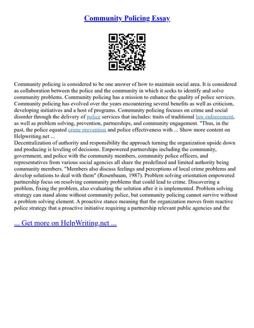 Community Policing And The Community Powerpoint | PPTX | Crime ...