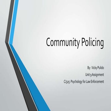Community Policing And The Community Powerpoint | PPTX