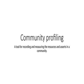 a guide on effective Community profiling.pptx