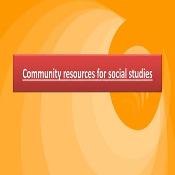 Community resources | PPTX