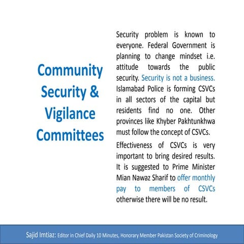 Community Security & Vigilance Committees | PPTX