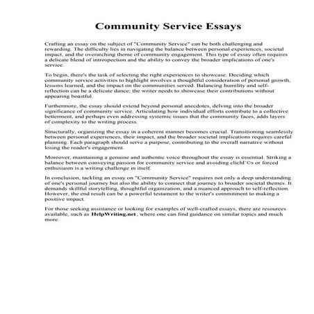 Community Service Essays.pdf