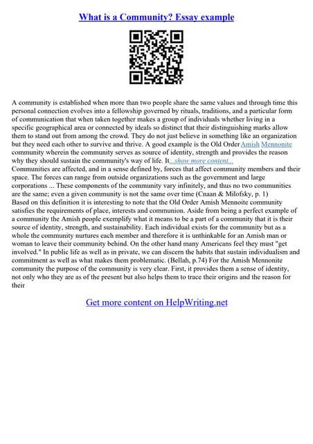 Community Service Essay Examples | PDF