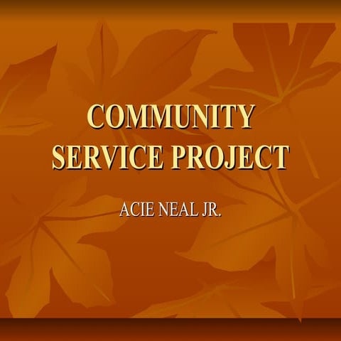Community service project | PPT