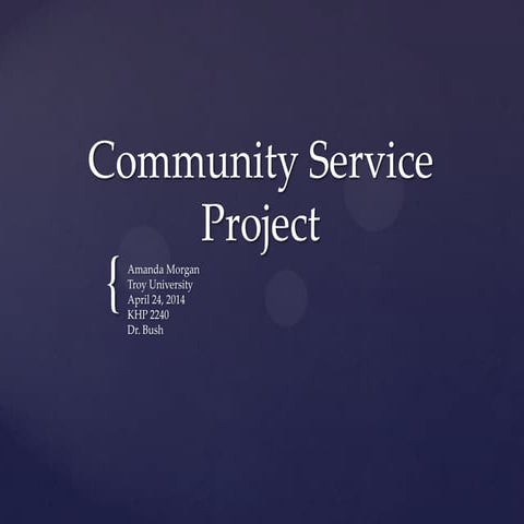 Community Service Project | PPTX