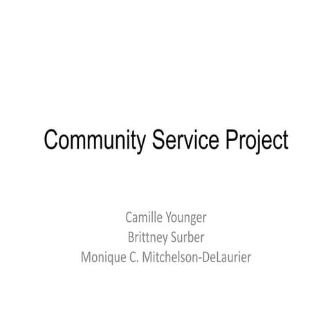 Community service project ii | PPTX