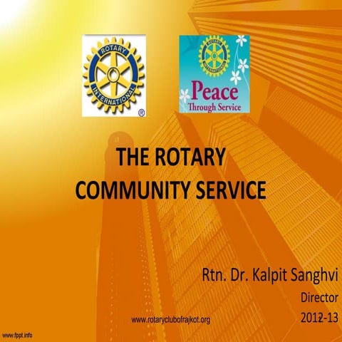Community service projections Rotary 2012-13 | PPT