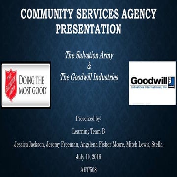 Community services agency presentation | PPT