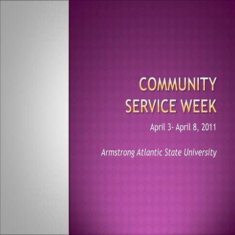 Community Service | PPT